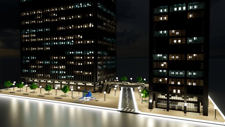 The Planet Minecraft Center - Realistic 1:1 International Office Complex Minecraft Map