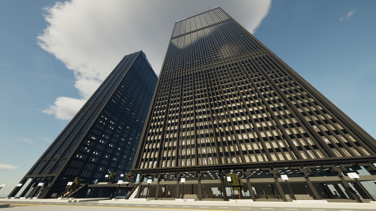 The Planet Minecraft Center - Realistic 1:1 International Office Complex Minecraft Map