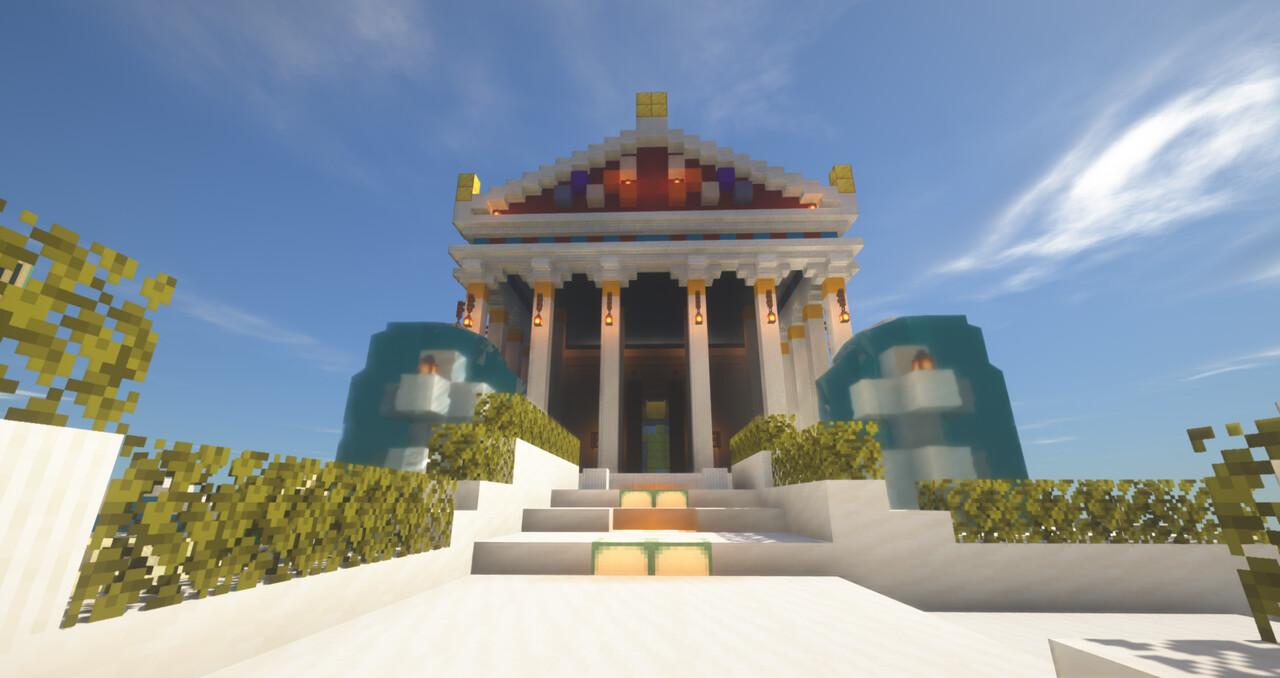 Ancient temples in The Blocky Place server Minecraft Map
