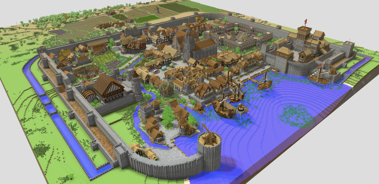 Medieval City - Praven (Mount and Blade) Minecraft Map