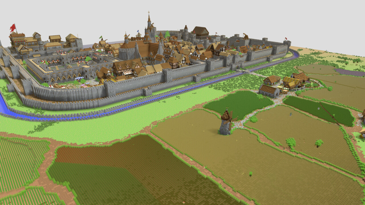 Medieval City - Praven (Mount and Blade) Minecraft Map