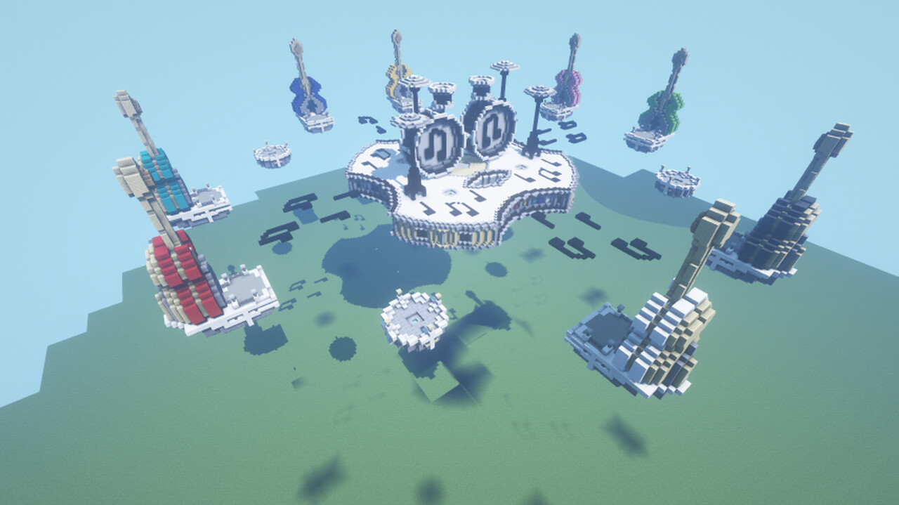 Bed Wars Map (Music Land) Minecraft Map