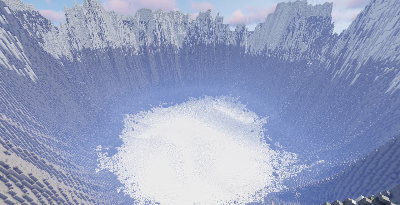 Snowy Mountain Hub - 750x750 Minecraft Map