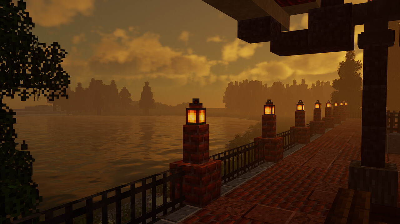 British Lakeside Railway Station & Church Minecraft Map