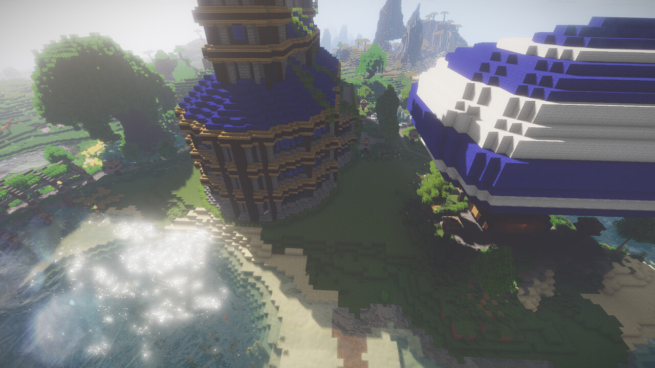 Castle And Arena. Minecraft Map