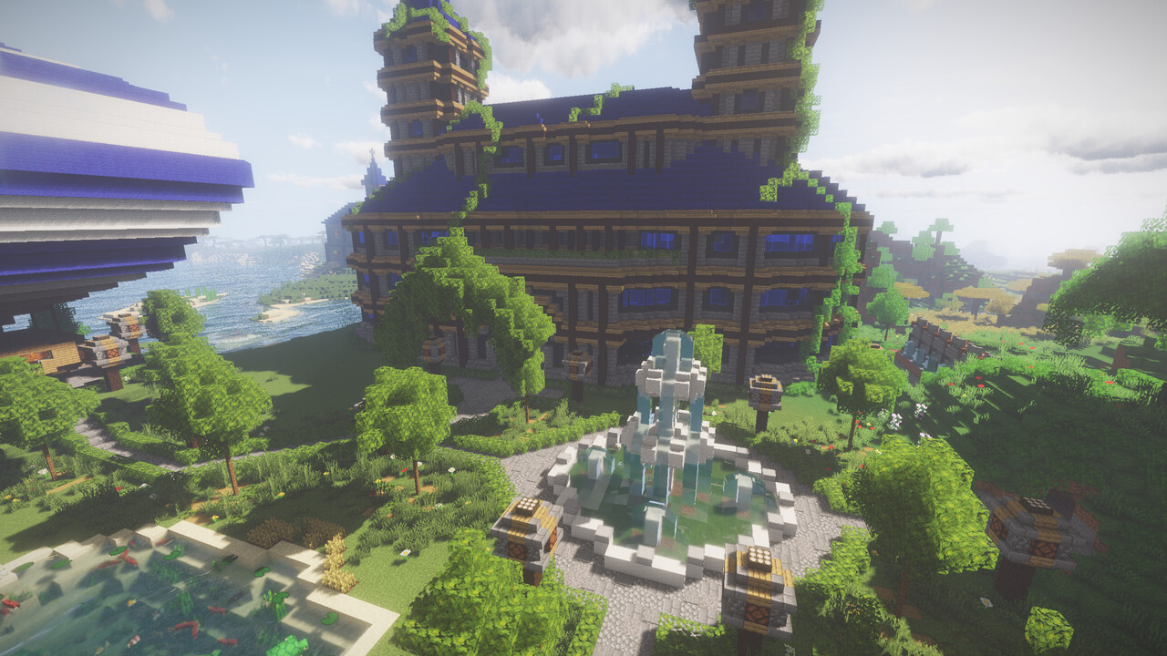 Castle And Arena. Minecraft Map