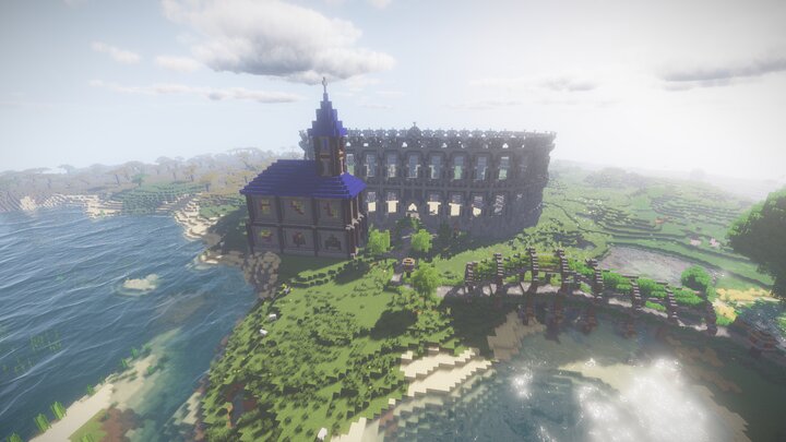 Castle And Arena. Minecraft Map