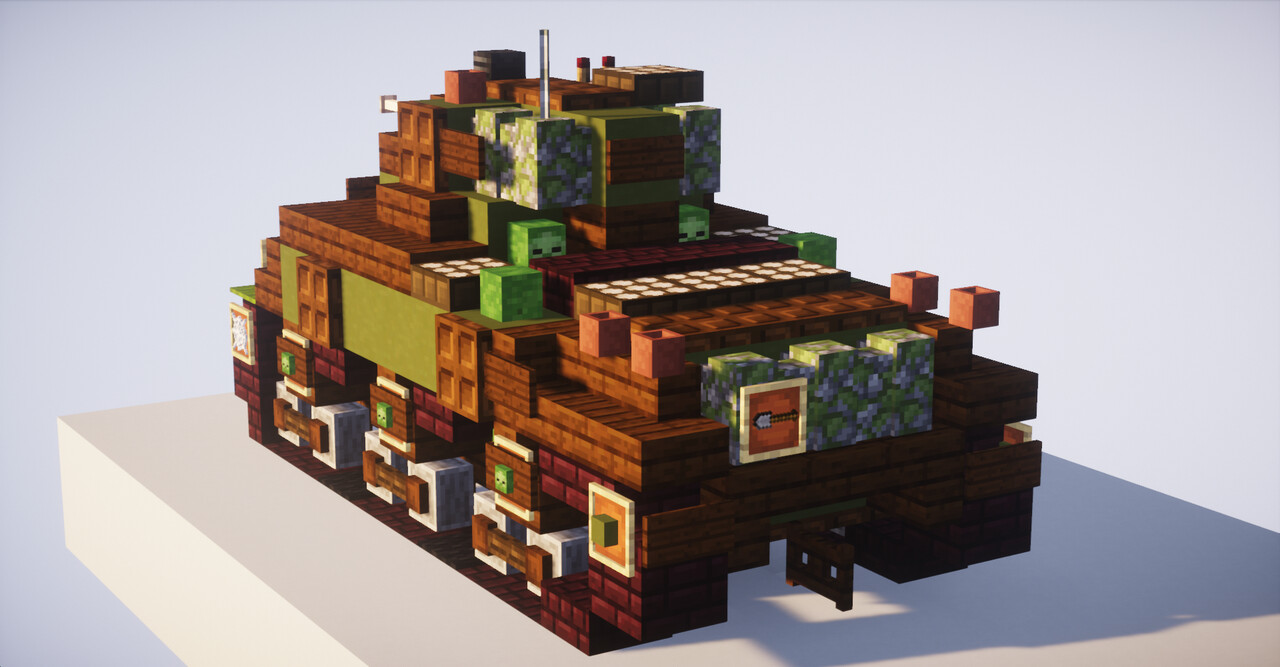 M4A2 Sherman (2:1 scale) Minecraft Map