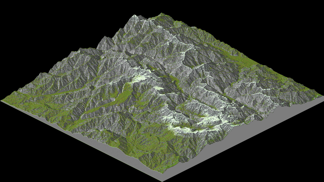Spruce Mountain Ranges Custom Terrain Minecraft Map