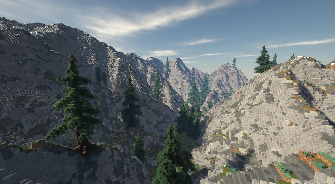 Spruce Mountain Ranges Custom Terrain Minecraft Map