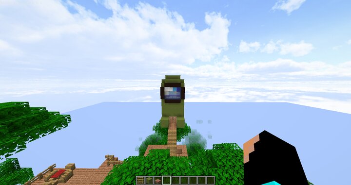Tree House and Among Us house v1.1 Minecraft Map