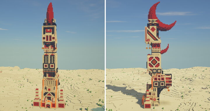 The Burning Desert - Red Moon Tower Minecraft Map