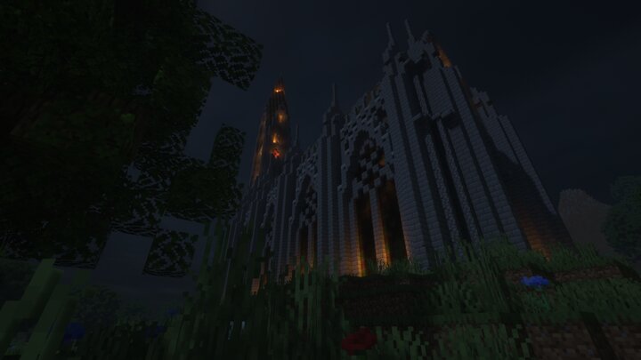 Gothic Church on Desolate Island Minecraft Map