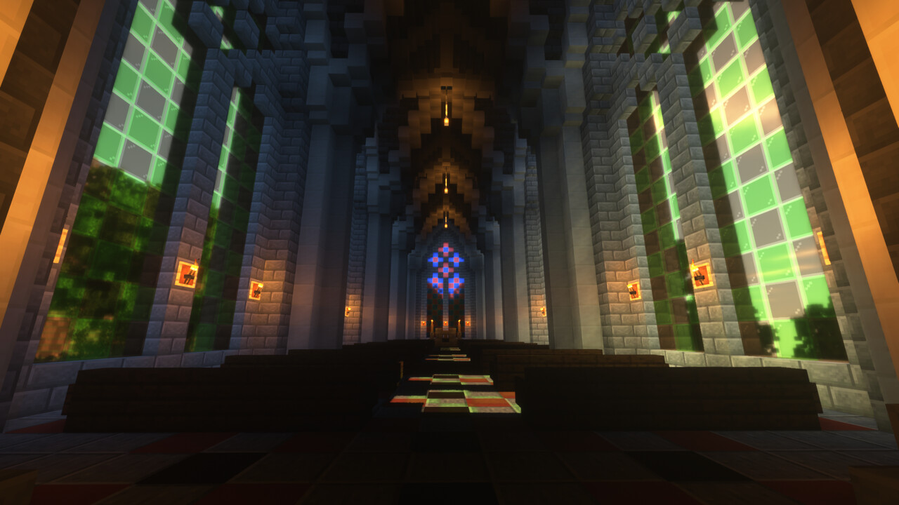Gothic Church on Desolate Island Minecraft Map