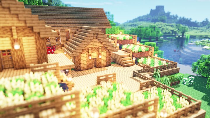 Minecraft: How To Build a Large Oak Survival House Minecraft Map