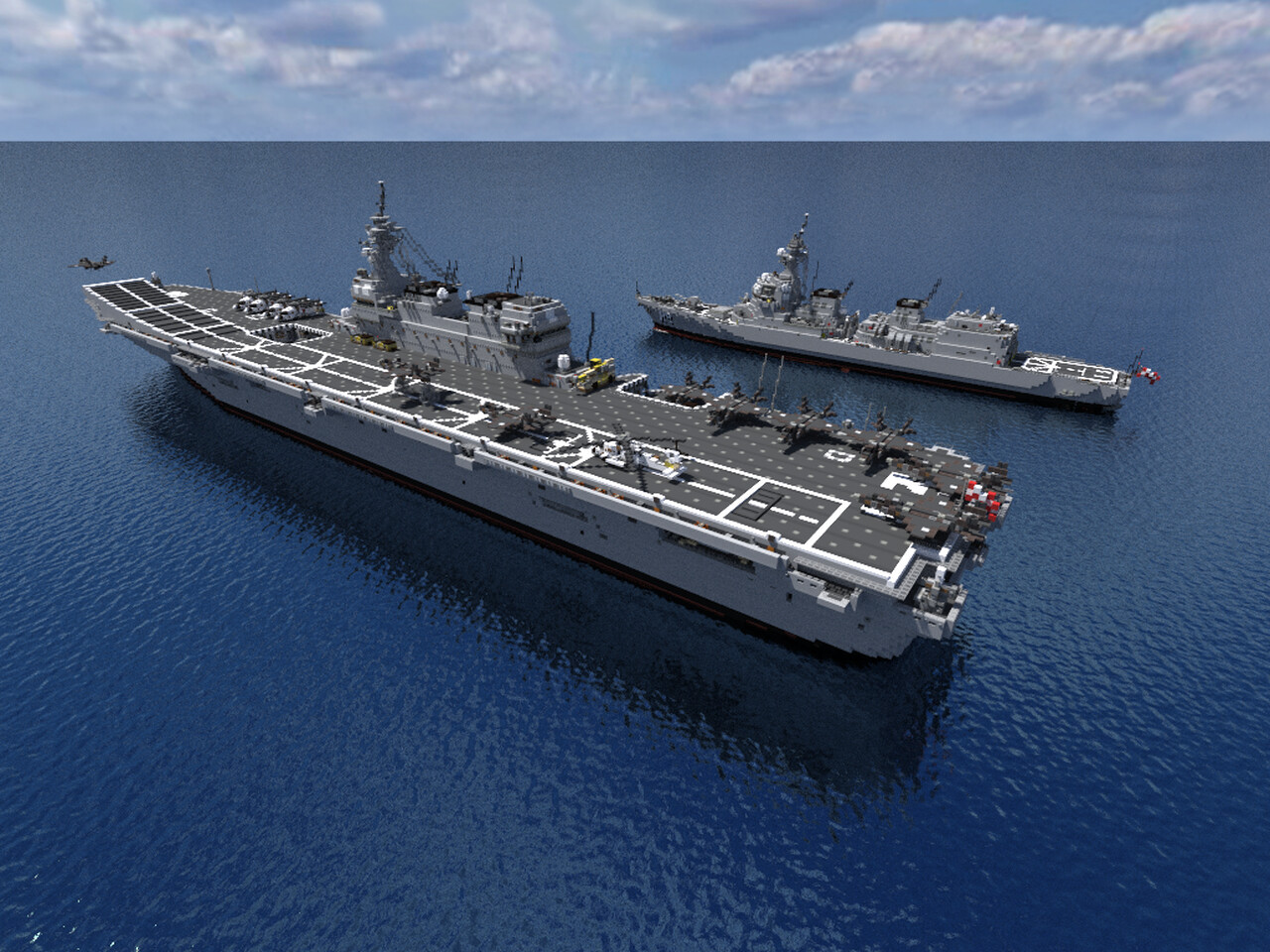 JS Izumo aircraft carrier conversion Minecraft Map