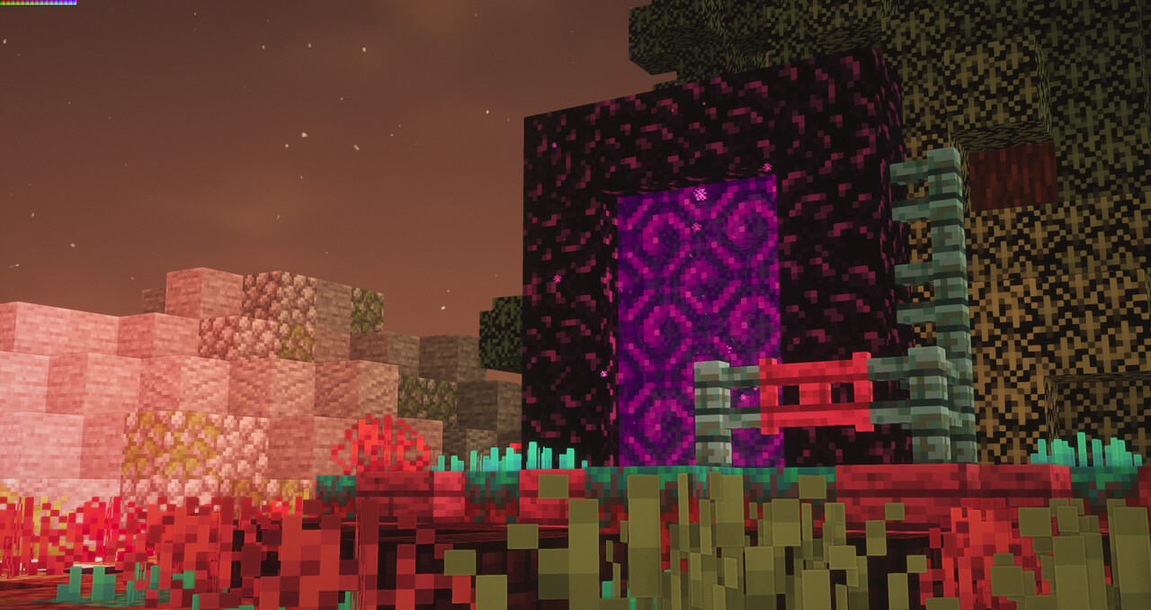 Fall Out Nether Portal Build (DietCraft) Minecraft Map