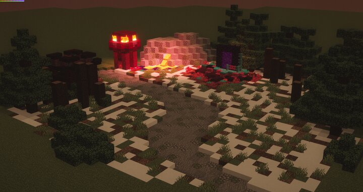 Fall Out Nether Portal Build (DietCraft) Minecraft Map