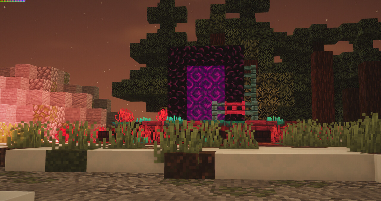 Fall Out Nether Portal Build (DietCraft) Minecraft Map