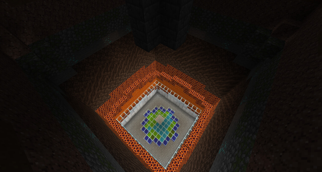 Earth and Space Section Cut-Out Minecraft Map