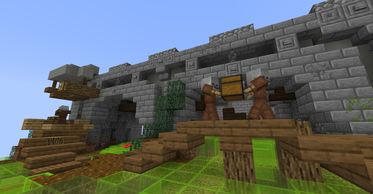 Skeleton City Bridge Scene Minecraft Map