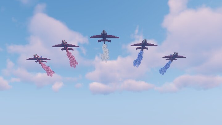 RAF Red Arrows Formation Minecraft Map