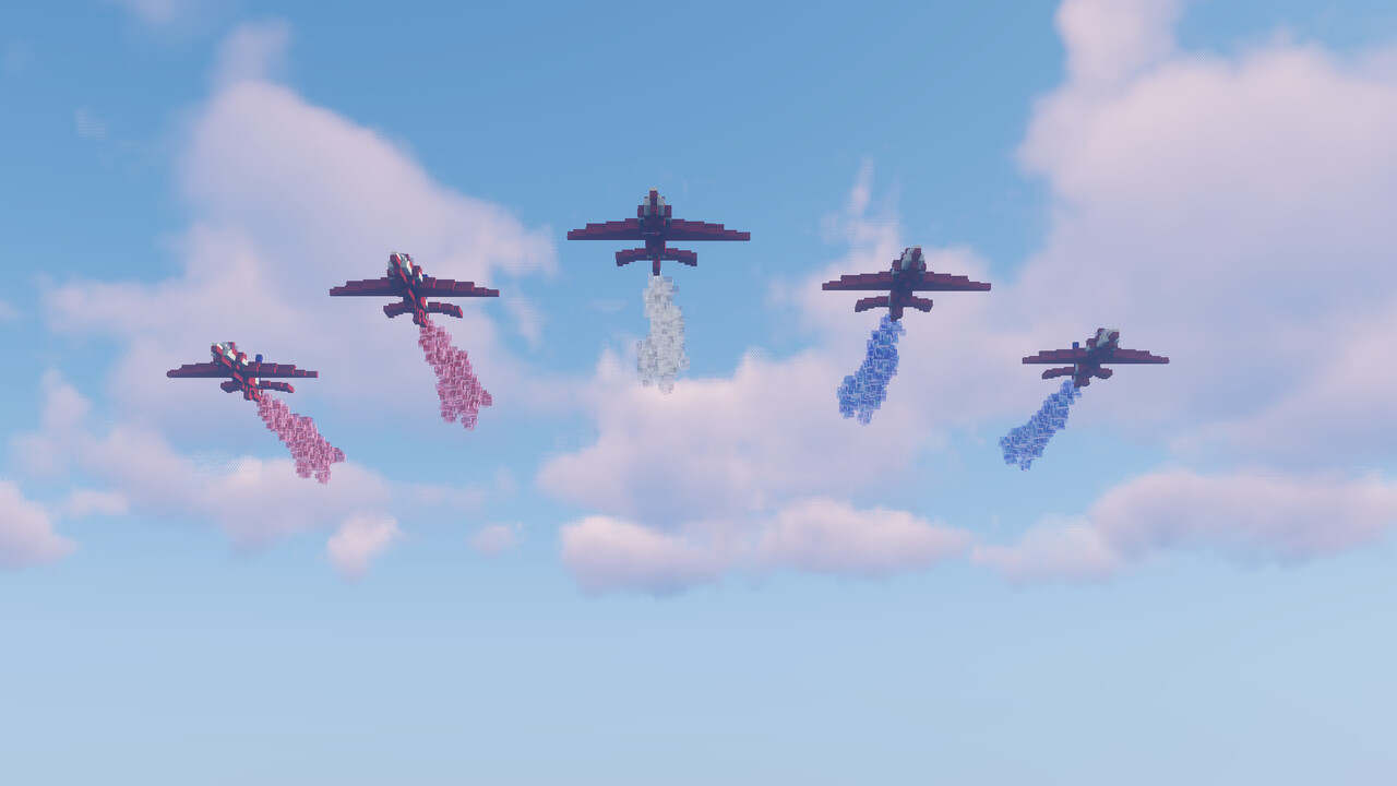 RAF Red Arrows Formation Minecraft Map