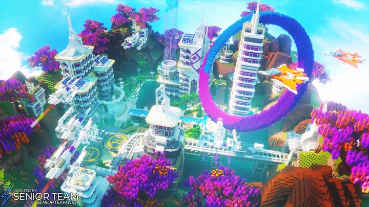 Futuristic Spawn Minecraft Map