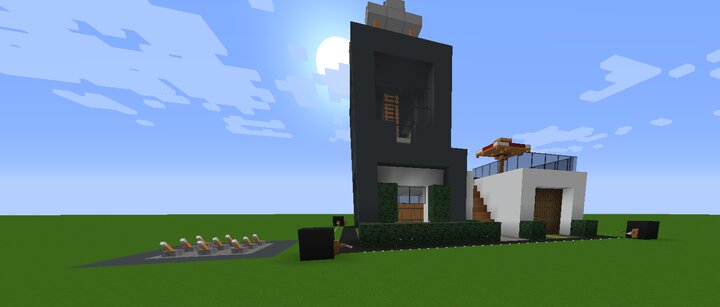 Safe, Secure, Modern House - MinoGILD_A Minecraft Map