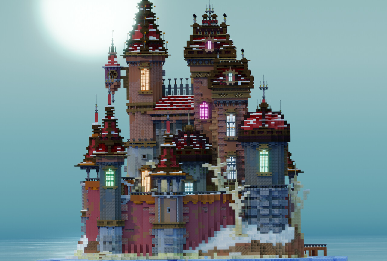 "Winter Roman castle" Minecraft Map