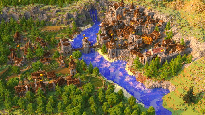 Kingdoms of Argus Server Spawn | Aderlyon Build Team Minecraft Map