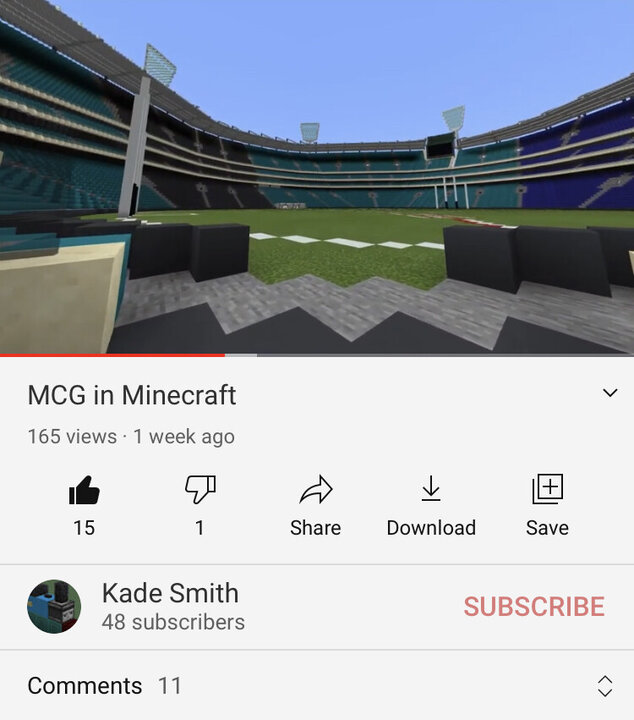 Melbourne Cricket Ground Minecraft Map