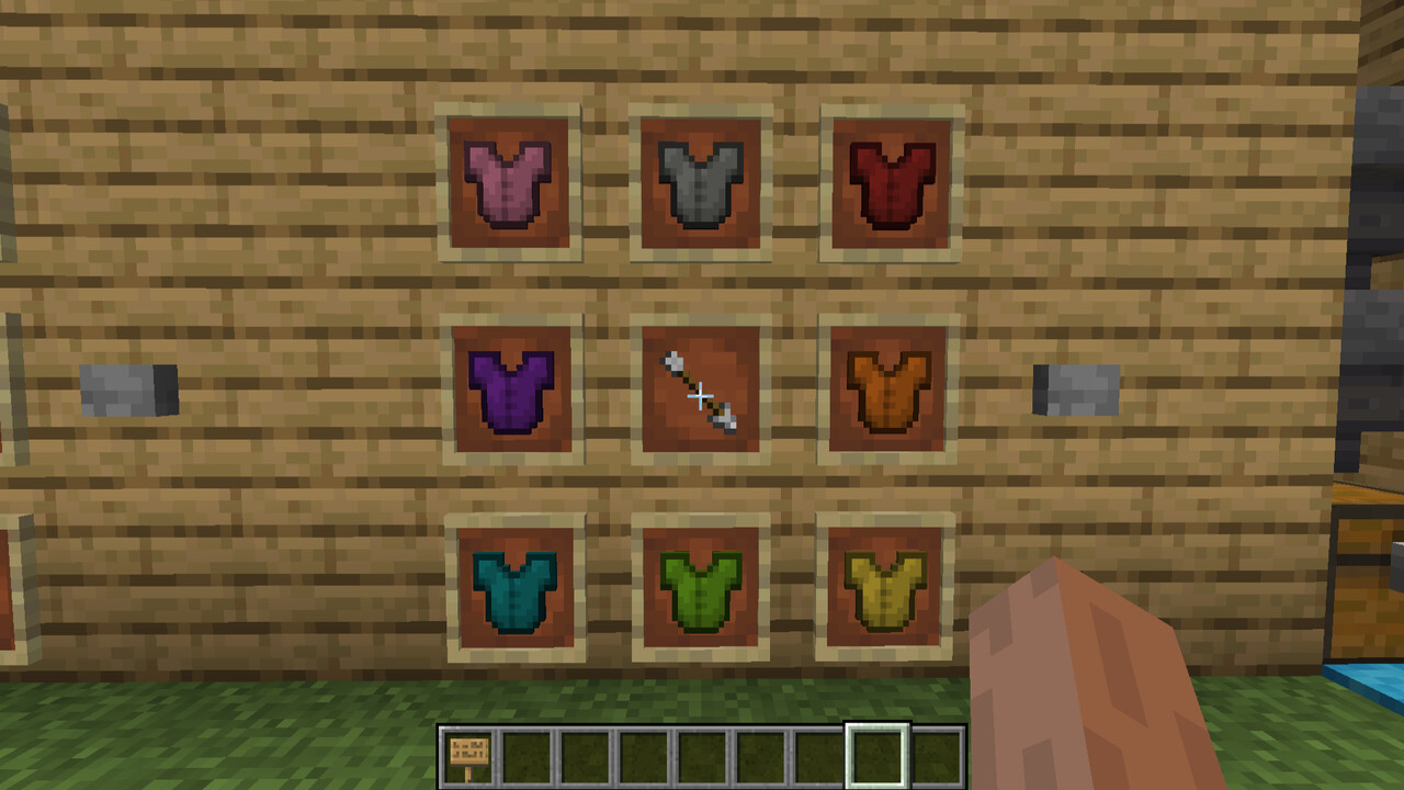 colorful leather gear selector Minecraft Map