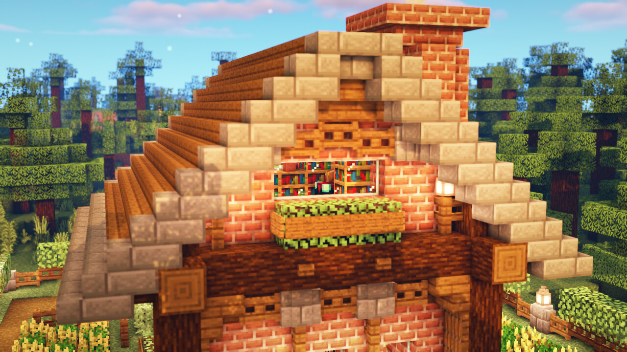 Minecraft: How to Build a Survival Simple Brick House Minecraft Map