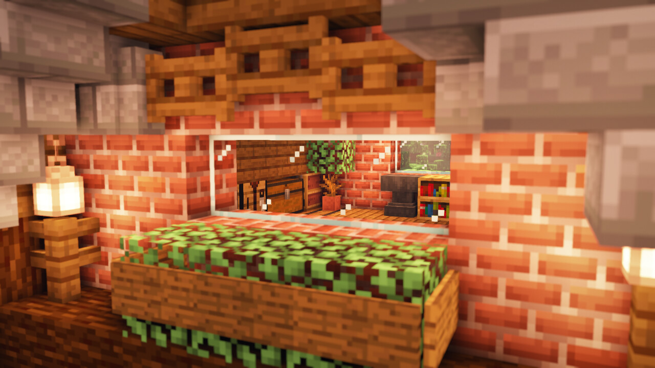 Minecraft: How to Build a Survival Simple Brick House Minecraft Map