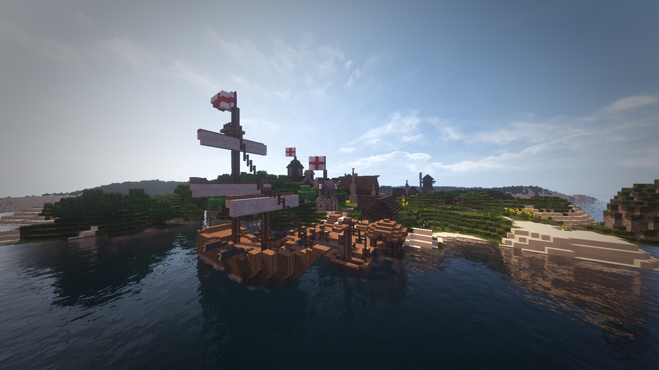 Aramore, an english colony on the Americas Minecraft Map