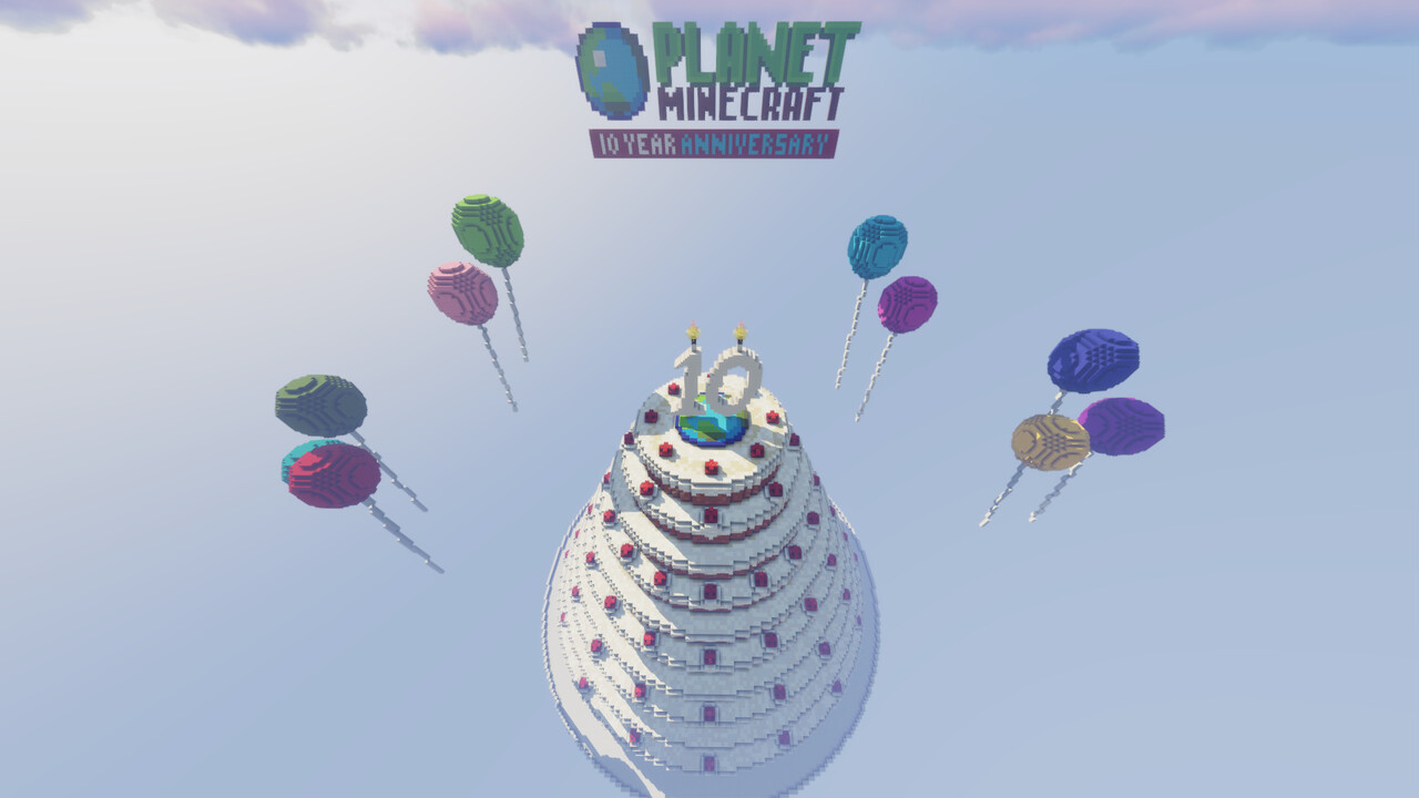 PMC 10 Year Anniversary Giant Cake Minecraft Map