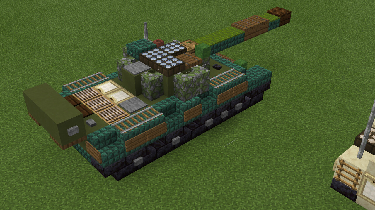 1.5:1 scale T-62 main battle tank Minecraft Map