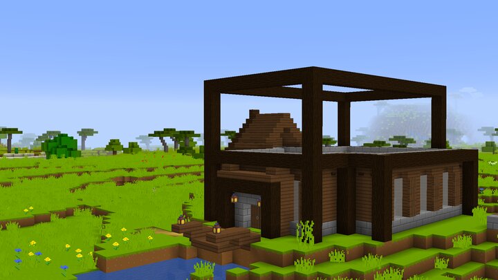 big spruce survival house Minecraft Map