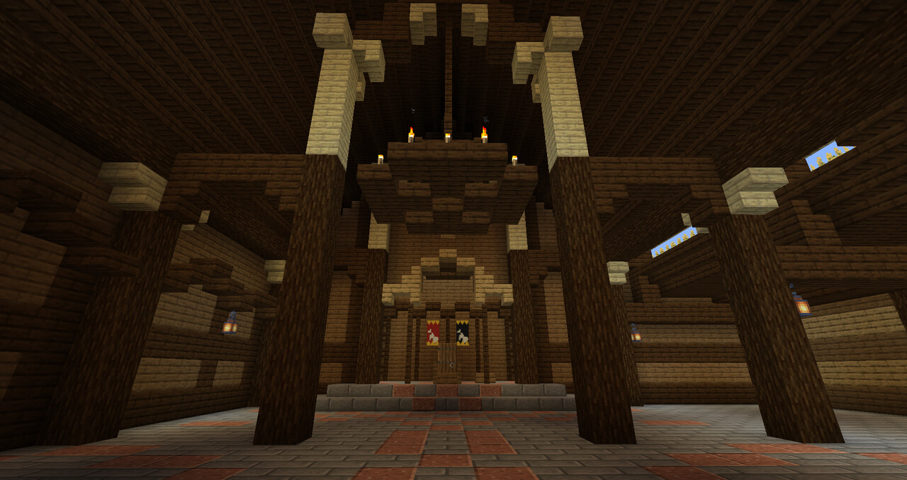 The Golden Hall of Rohan, Meduseld (revisited) Minecraft Map