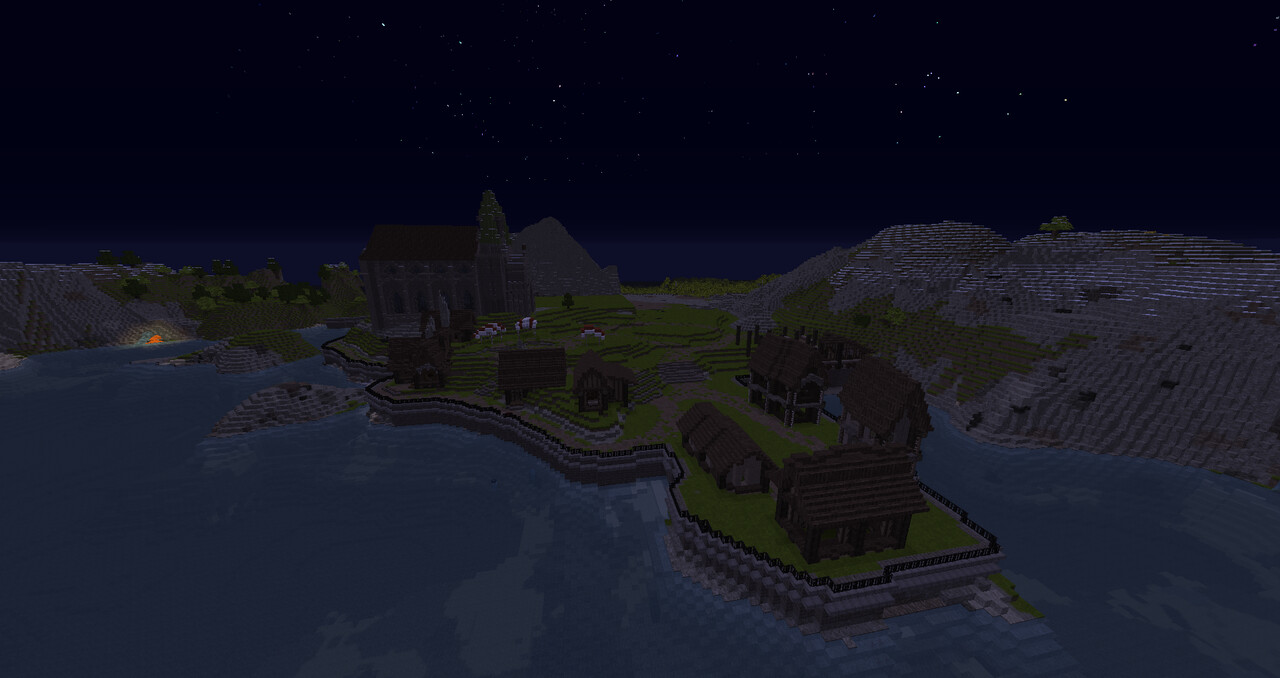 The medieval settlement. Minecraft Map