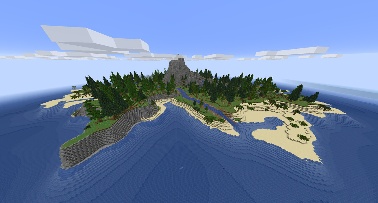 Volcano Island Minecraft Map
