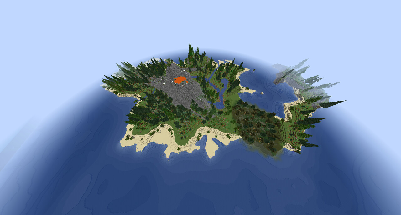 Volcano Island Minecraft Map