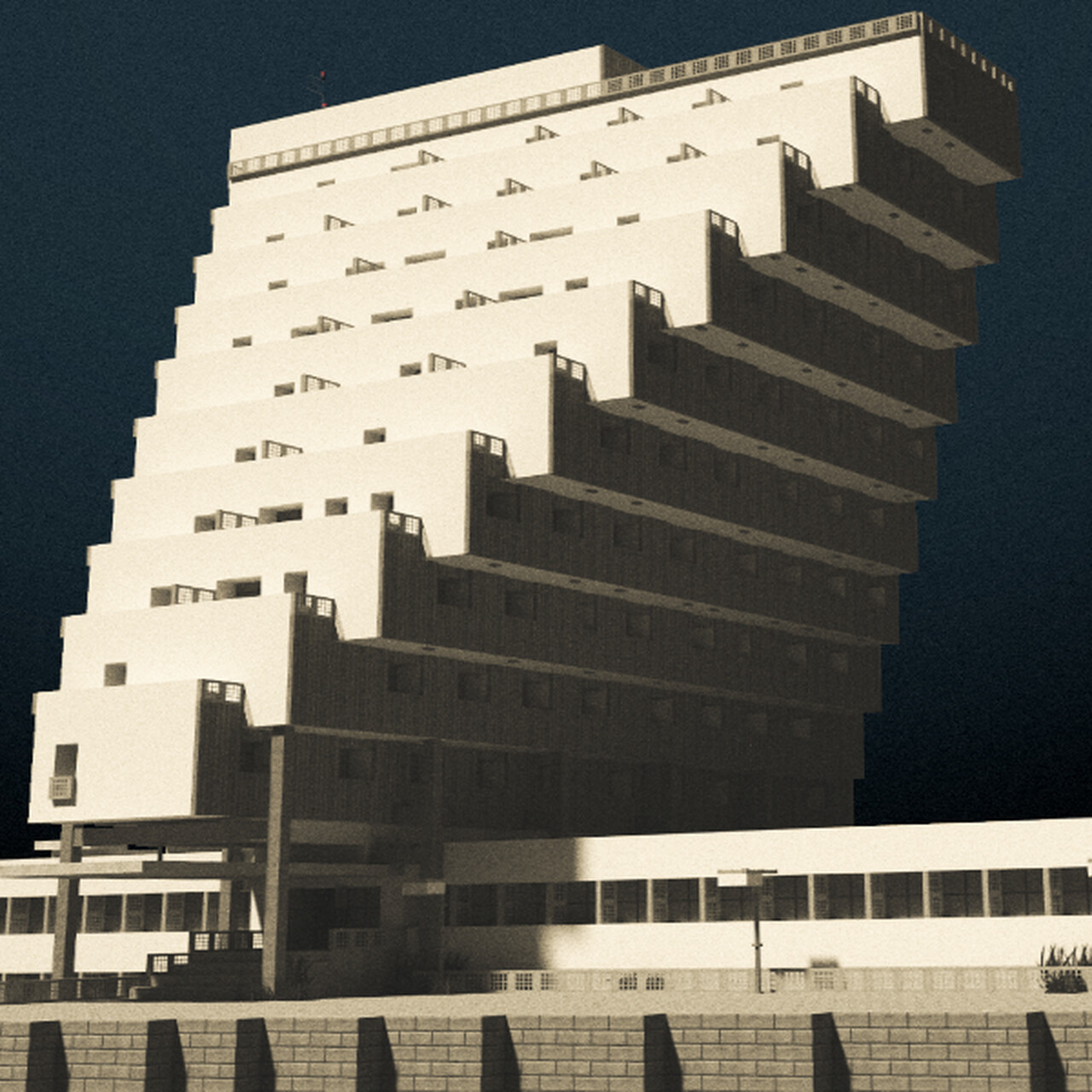 Brutalist Hotel Minecraft Map