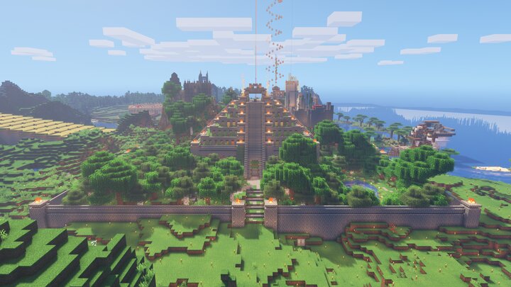 Temple of Nature - Built in Survival Minecraft Map