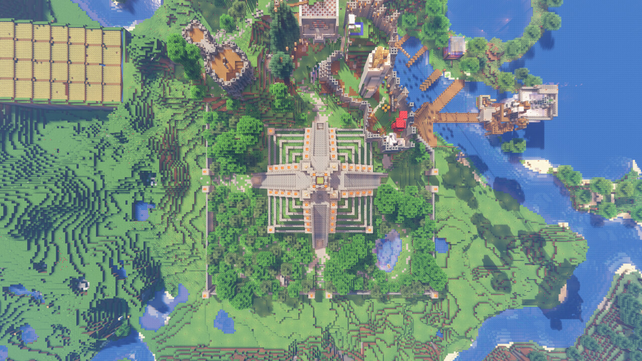 Temple of Nature - Built in Survival Minecraft Map