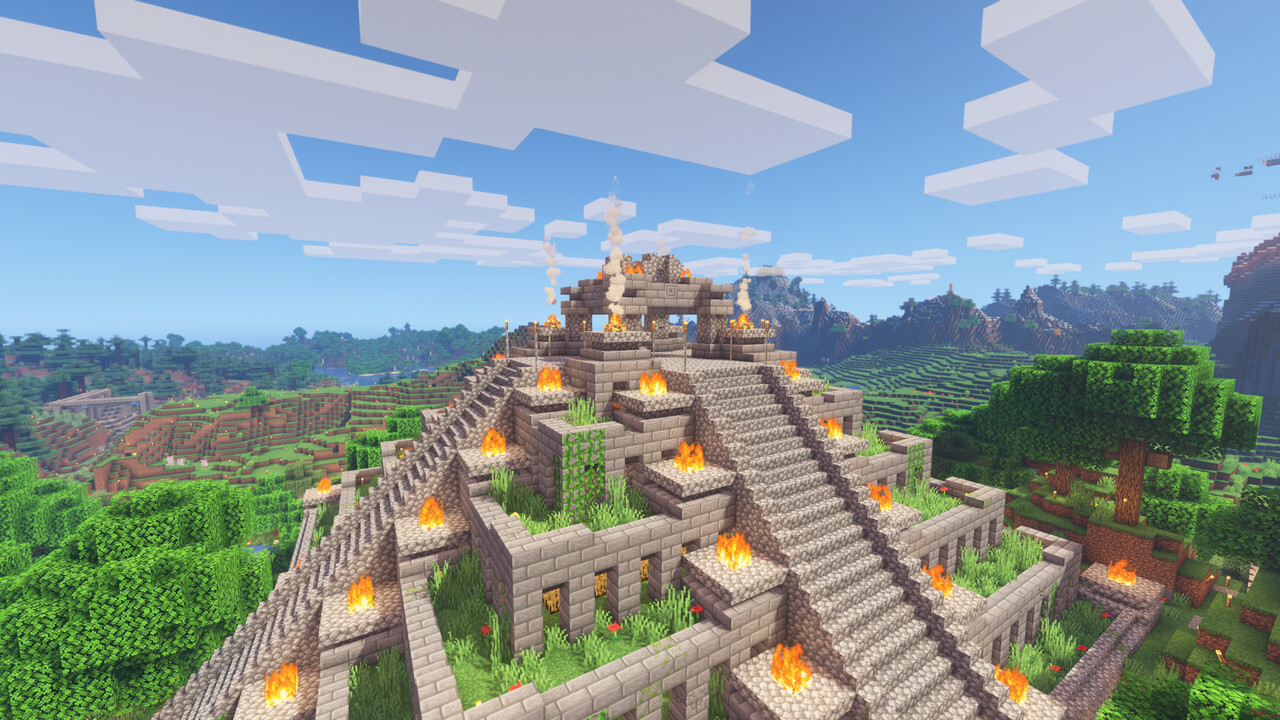 Temple of Nature - Built in Survival Minecraft Map