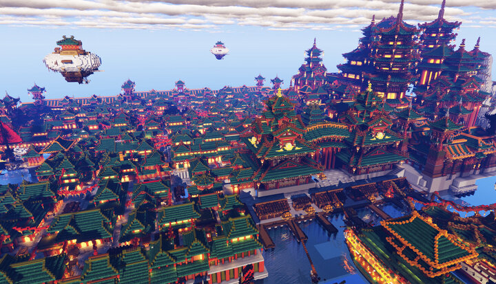 悲 唵 暻 導 (Fantasy oriental build) Minecraft Map