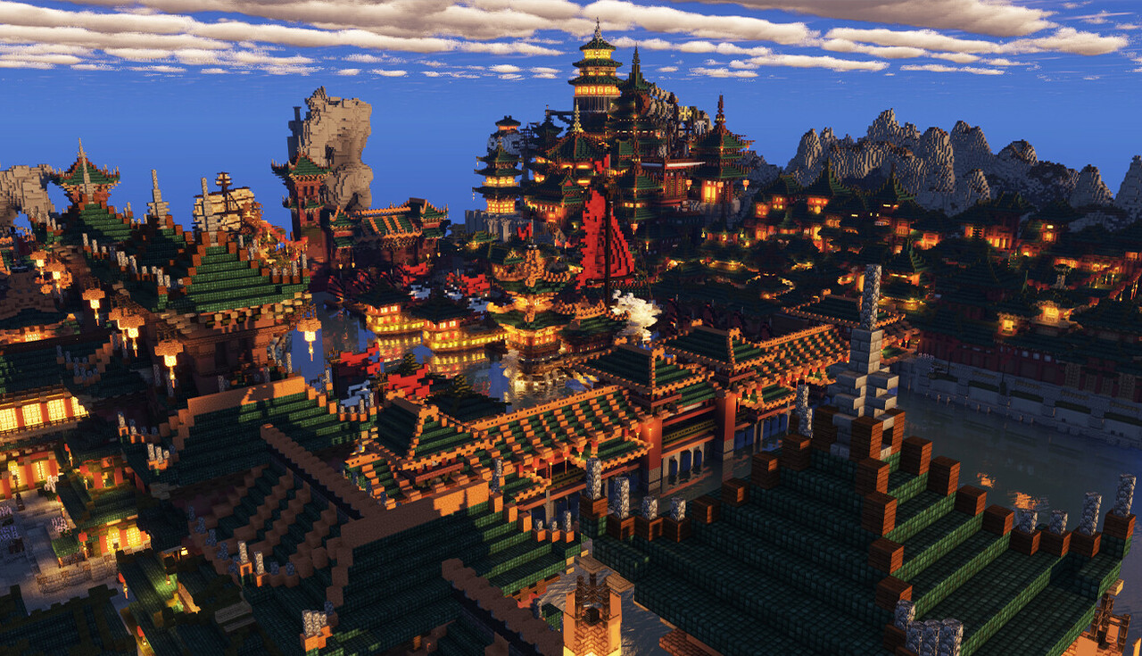悲 唵 暻 導 (Fantasy oriental build) Minecraft Map