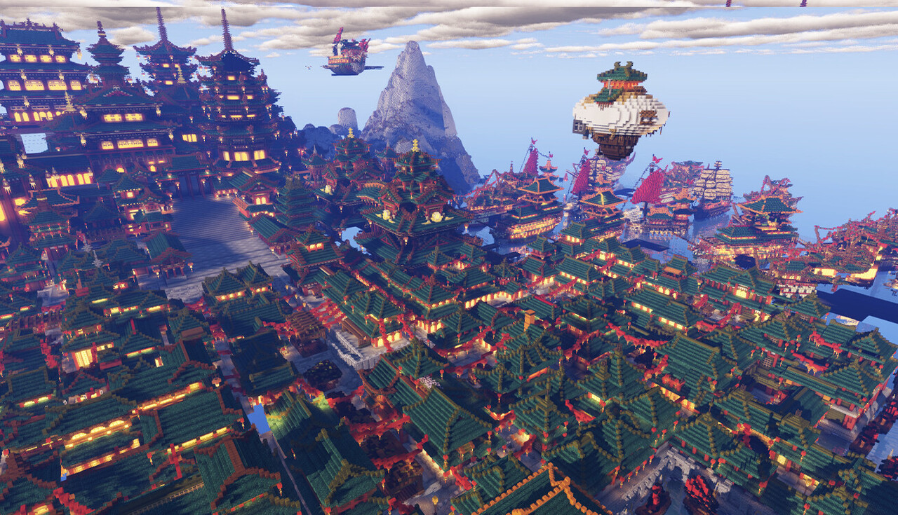 悲 唵 暻 導 (Fantasy oriental build) Minecraft Map